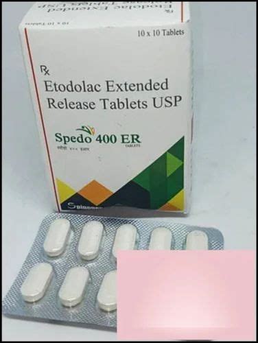 Etodolac Extended Release Tablets Usp Strength 400 Mg At ₹ 280 Box In