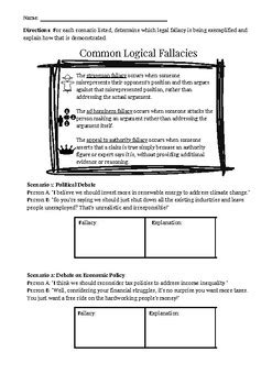Logical Fallacies Scenarios By Level Up With Laura TPT