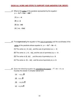 Module Study Guide Factoring Quadratic Equations By AlgebraMart