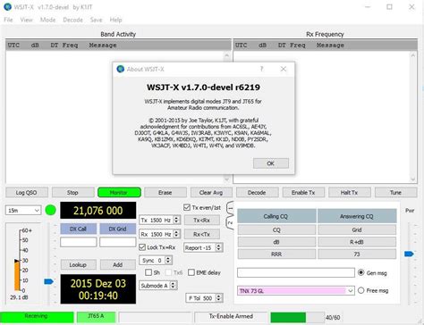 Pe4bas Amateur Radio Weblog Wsjt X Development