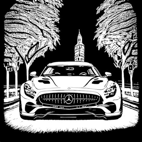 車車両自動車手描き漫画ステッカー アイコンの概念分離イラスト Premium Ai生成ベクトル画像
