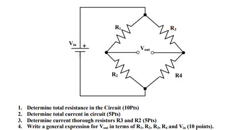 Solved RI R3 In Vout R2 R4 1 2 3 4 Determine Total Chegg Com