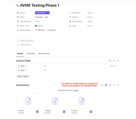 Create Folders For Attachments Within Tasks Voters Clickup