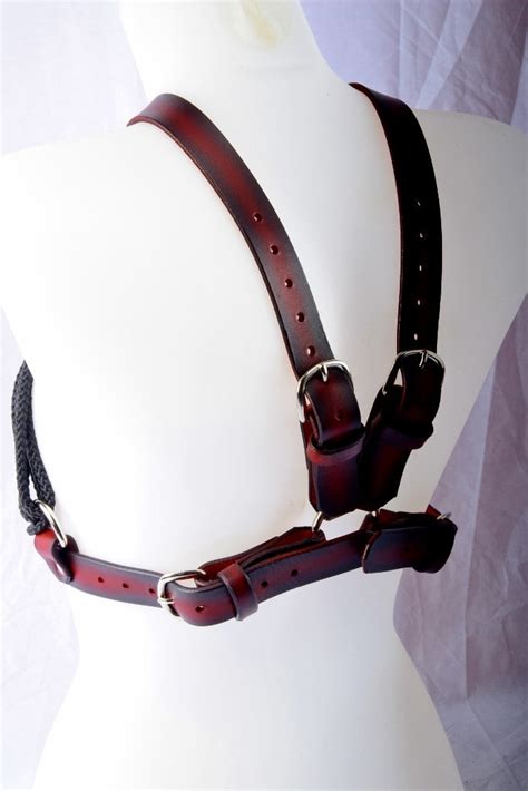 Bdsm Breast Binder Bondage Harness Rope And Leather Breast Binder