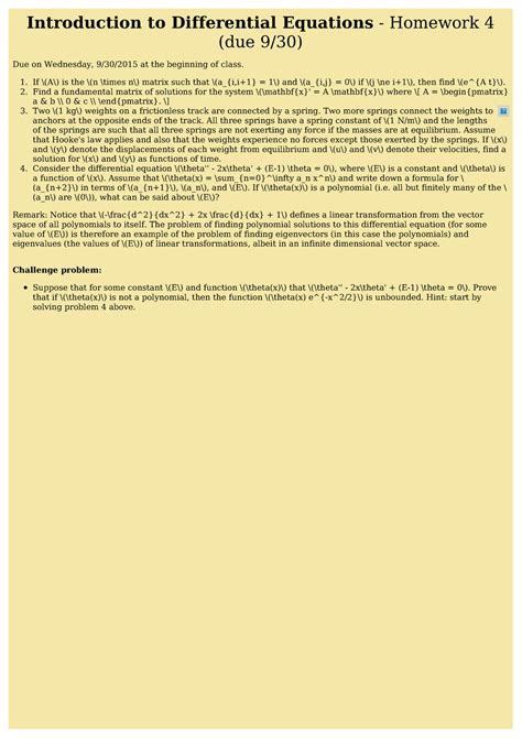 Hw4 Homework From Math 3230 Taught By Professor Justin Moore During Fall 2015 Introduction