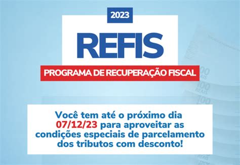 Notícia Refis 2023 Programa De Recuperação Fiscal Prefeitura
