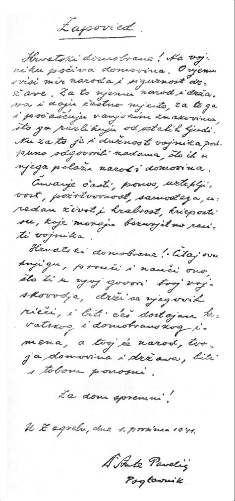 Zapovied Poglavnika Slavko Kvaternik Free Download Borrow And Streaming Internet Archive