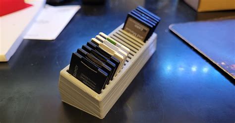 Desk Sd Card Holder 20 Slot By Aladan00 Download Free Stl Model