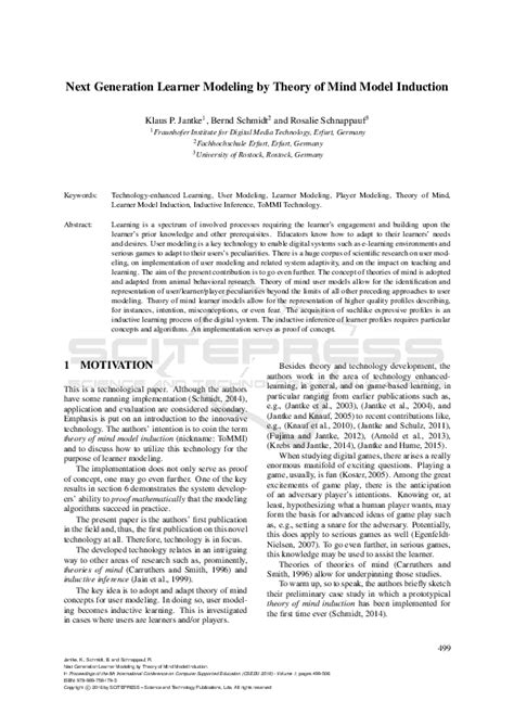 Pdf Next Generation Learner Modeling By Theory Of Mind Model Induction