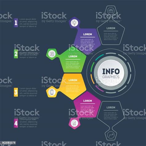 비즈니스 프레 젠 테이 션 또는 4 옵션 Infographic입니다 차트 정보 그래픽 Mindmap 또는 다이어그램의 웹 템플릿