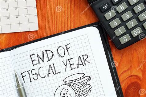 End Of Fiscal Year Is Shown Using The Text Stock Image Image Of Sales Business 341013011