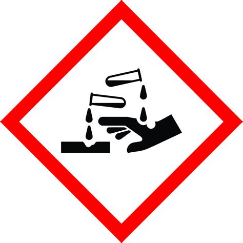 New International Corrosive Symbol Sign Sk Signs And Labels