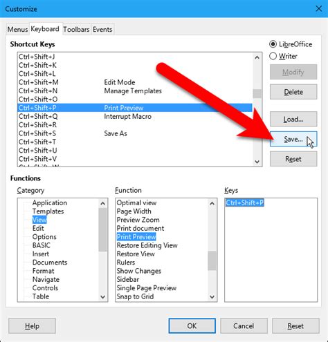 How To Customize Keyboard Shortcuts In Libreoffice