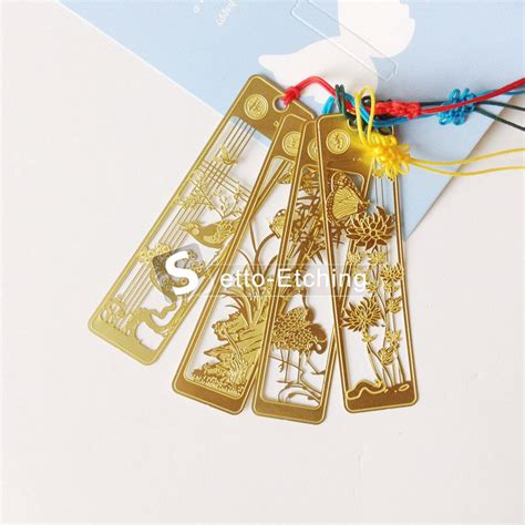 Beautiful Customized Brass Bookmark Setto