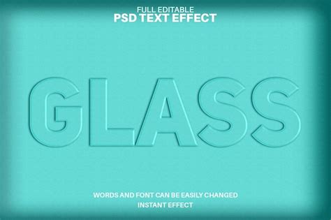 Premium Psd Glass Editable Text Effect
