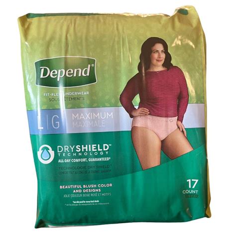 Depend Fit Flex Underwear For Women Large Heavy Absorbency Disposable