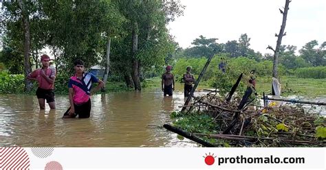 বন্যায় তীব্র খাদ্যসংকটে কুমিল্লার দুর্গম এলাকার মানুষ প্রথম আলো