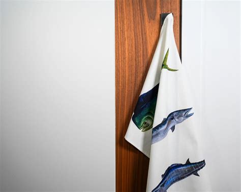 Torchon 100 Coton Les Poissons Exotiques Varek Illustrations