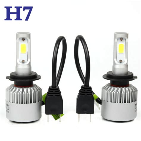 S2 H7 Cob Led Headlight 72w 8000lm Single Beam Car Led Headlights Bulb