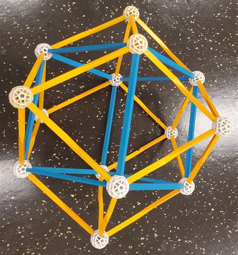 Two Zome Compounds Five Cubes And Five Rhombic Dodecahedra