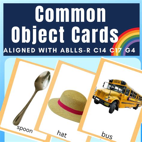 Common Object Picture Cards For Speech Therapy Aba Autism Ablls R C14