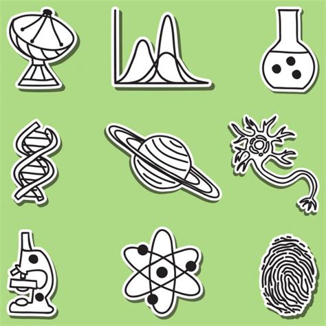 Ilustración de iconos de biología Vector de stock 11028614 de kytalpa