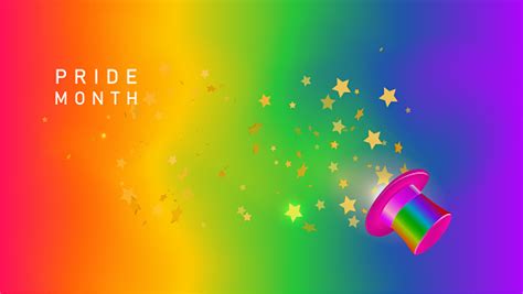 Lgbtq 자존심의 달 흐릿한 무지개 배경에 프라이드 텍스트 레이블 인권 또는 다양성 개념 Lgbt 이벤트 배너 디자인 템플릿