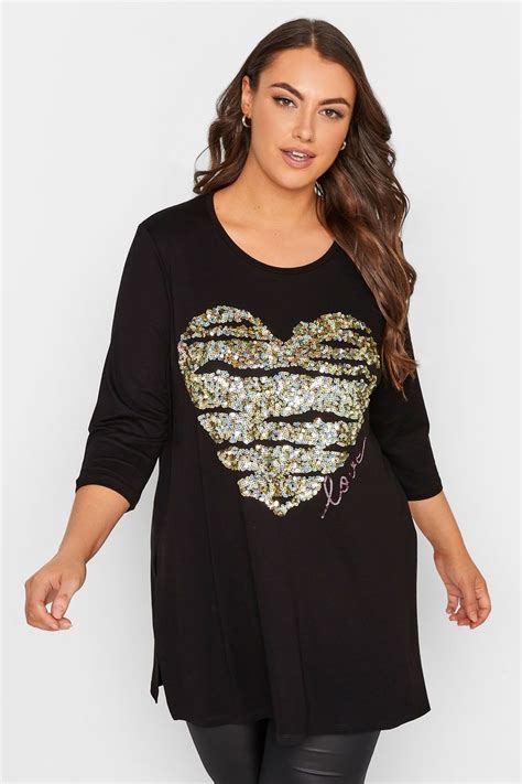 Plus Size Sequin Tops Sparkly Tops Yours Clothing Sequin Embellished Top Size 18 Women