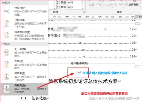 Word Word中插入奇数页分节符，或偶数页分节符的正确方法 Csdn博客