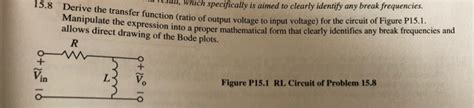 Solved 158 Derive The Transfer Function Ratio Of Output