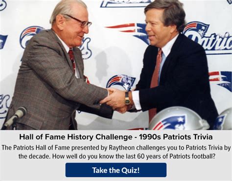 Patriots Hall Of Fame Trivia The Patriots Hall Of Fame
