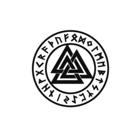 Valknut Symbol Tattoo Valknut Temporary Tattoo Viking Tattoo Runic