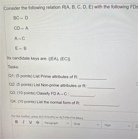 Solved Consider The Following Relation R A B C D E With Chegg