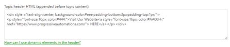 Custom Topic Footer And Header