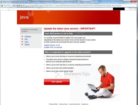 Remove Update The Latest Java Version Pop Up Virus Removal Guide