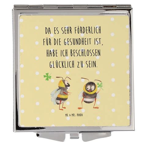 Mr And Mrs Panda Kosmetikspiegel Hummeln Kleeblatt Gelb Pastell