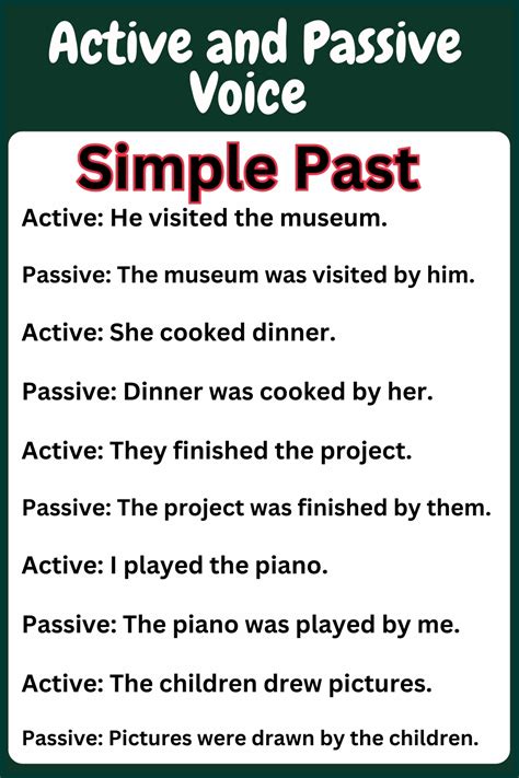 Examples Of Active And Passive Voice