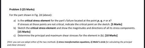 Solved Problem 3 25 Marks For The Part Shown In Fig 2 D Chegg