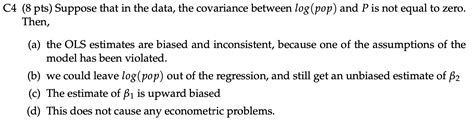 Solved More Linear Regression Consider The Following Model Chegg Com