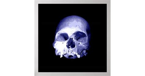Blue Skull Poster Zazzle