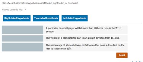 Solved Classify Each Alternative Hypothesis As Left Tailed