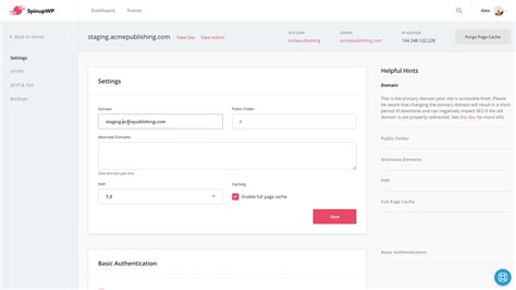 Ability To Change The Primary Domain Of A Site SpinupWP