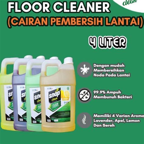 FLOOR CLEANER Snap Clean Pembersih Lantai 4 Liter Sereh