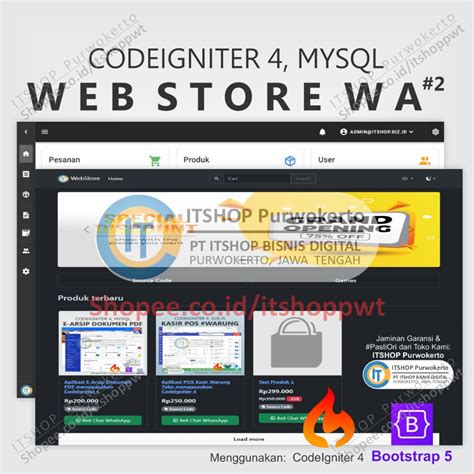 Jual Source Code Aplikasi Web Store Toko Online Digital Order Manual