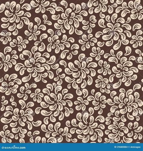Repeating Floral And Feather Pattern Stock Vector Illustration Of