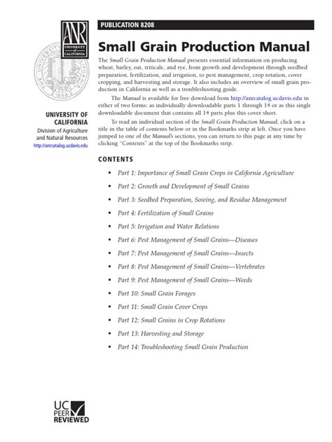 Small Grain Production Manual Pdf