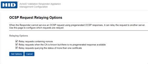 Procedure Configure Request Relaying For OCSP