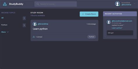 Github Burno Lima Studybud Django Uma Plataforma Criada Para Estudar