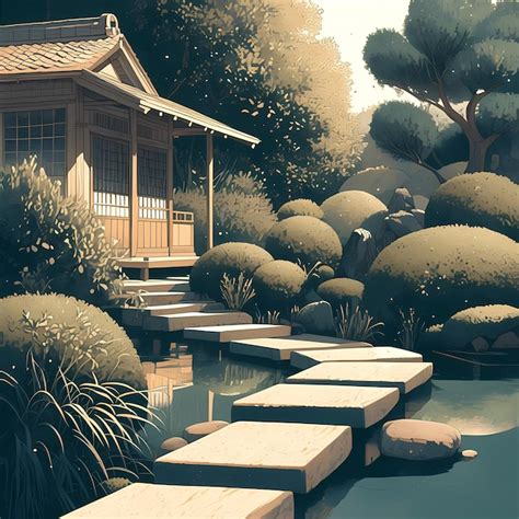 Premium Photo Elegant Japanese Tea Ceremony Illustrated