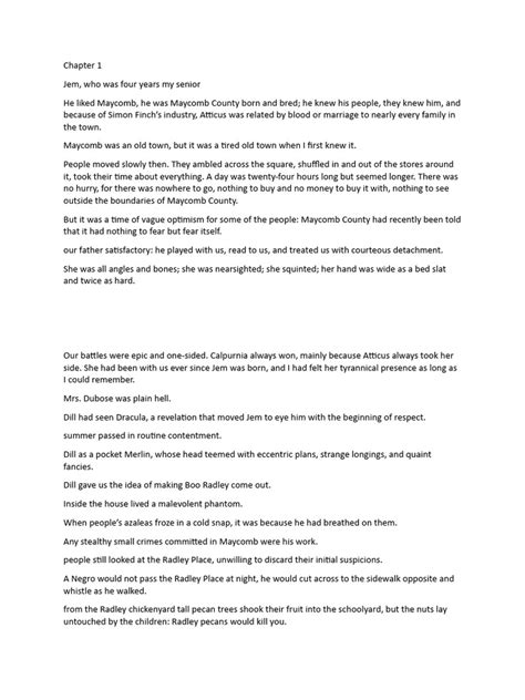Tkam Quotes To Print Download Free Pdf To Kill A Mockingbird